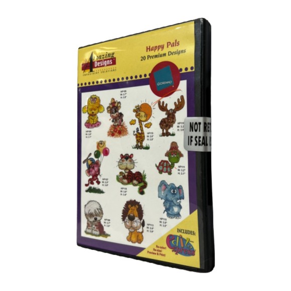 Office | Amazing Designs Adp38 Happy Pals Embroidery Designs Collection ...
